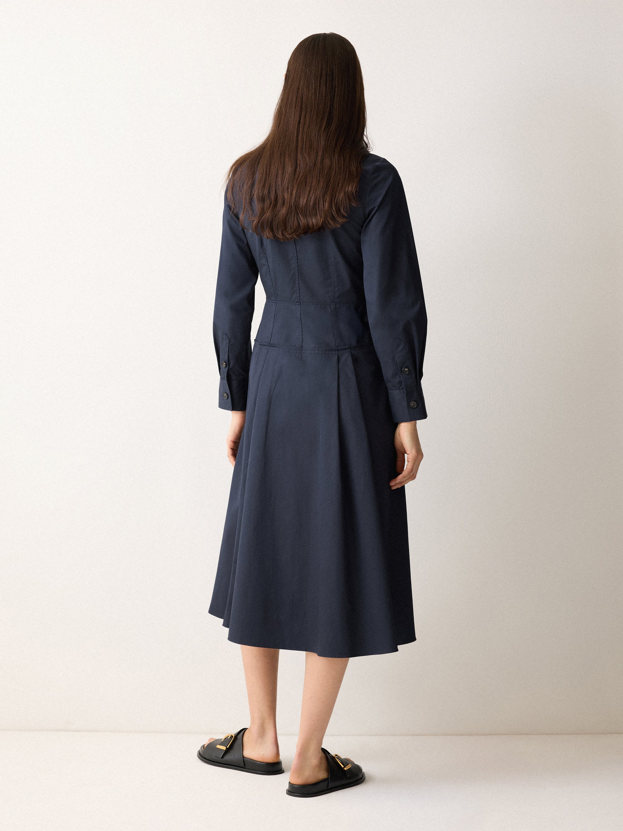 Panelled Shirt Dress | Navy – Jigsaw