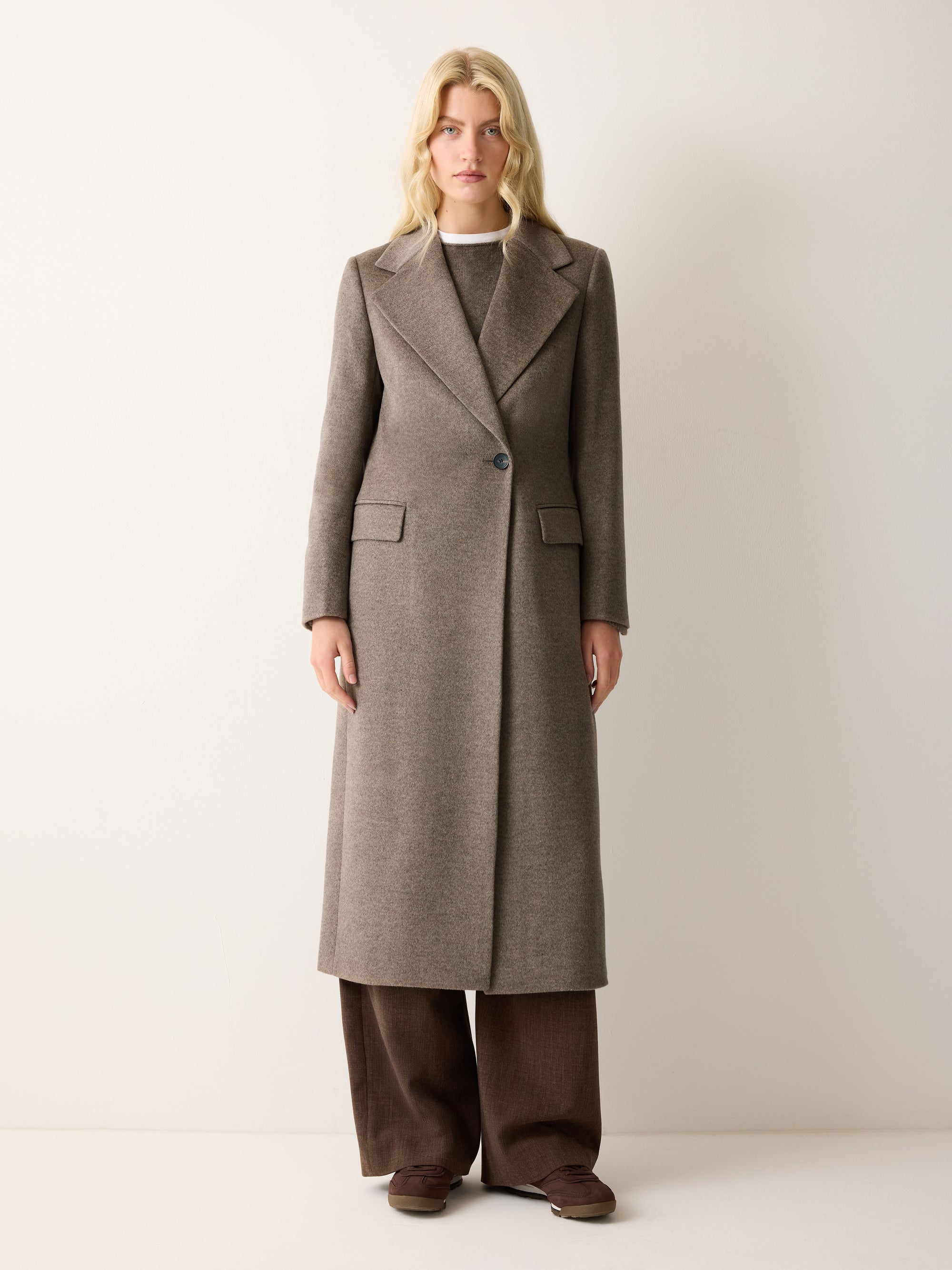 Wool Maxi City Coat | Taupe – Jigsaw