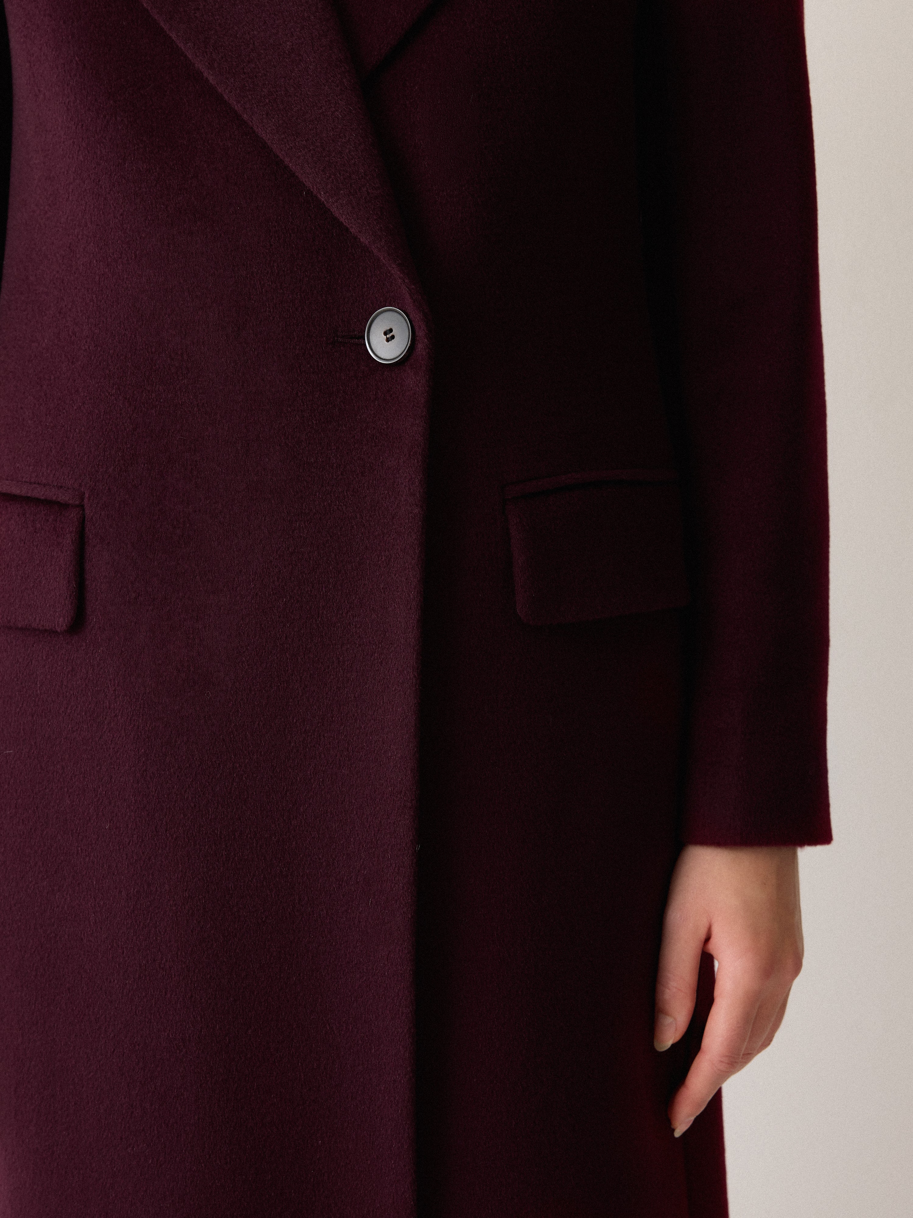 Wool Maxi City Coat | Purple – Jigsaw
