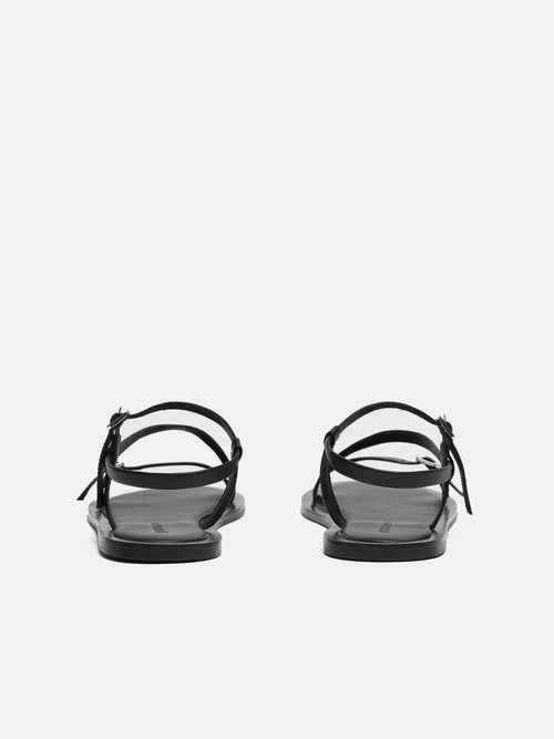 Asymmetrical Strappy Sandal | Black – Jigsaw