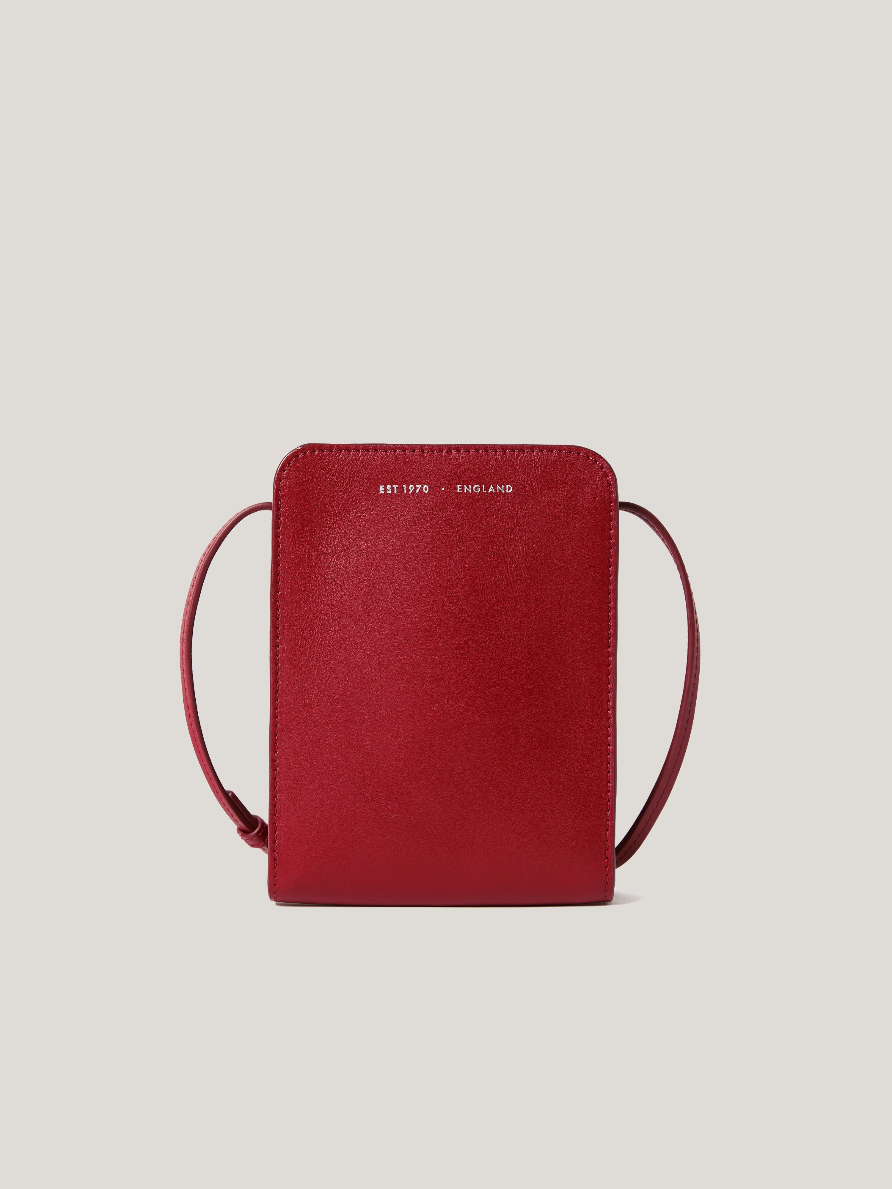 Leather Crossbody Phone Bag | Red – Jigsaw