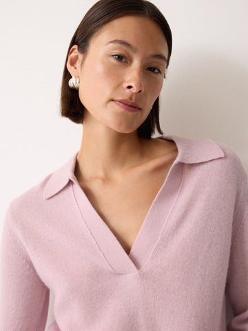 Wool Blend Collar Jumper | Pink – Jigsaw