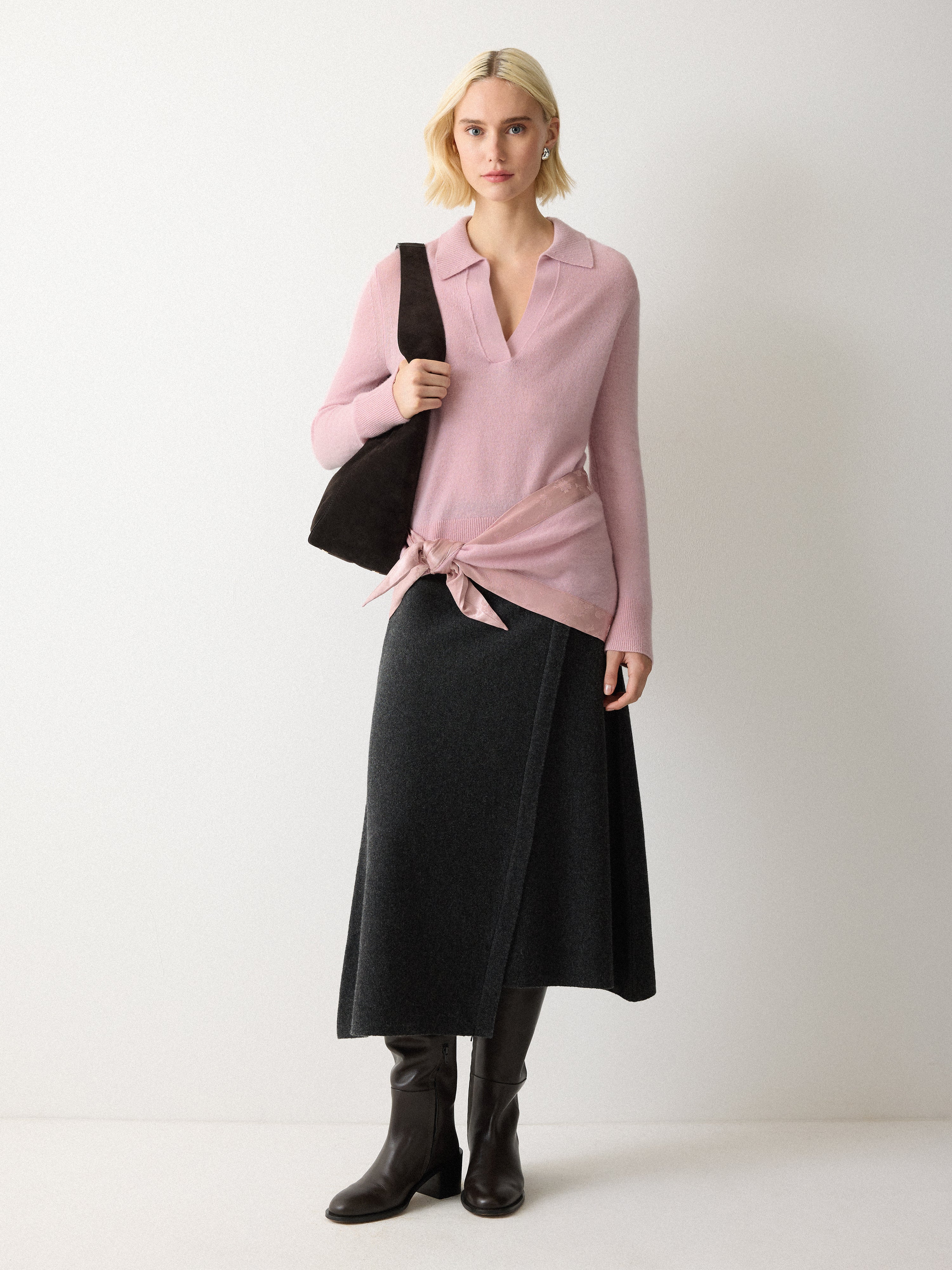 Wool Blend Collar Jumper | Pink – Jigsaw