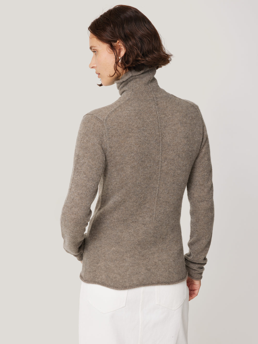Cloud Cashmere Polo Jumper | Taupe – Jigsaw