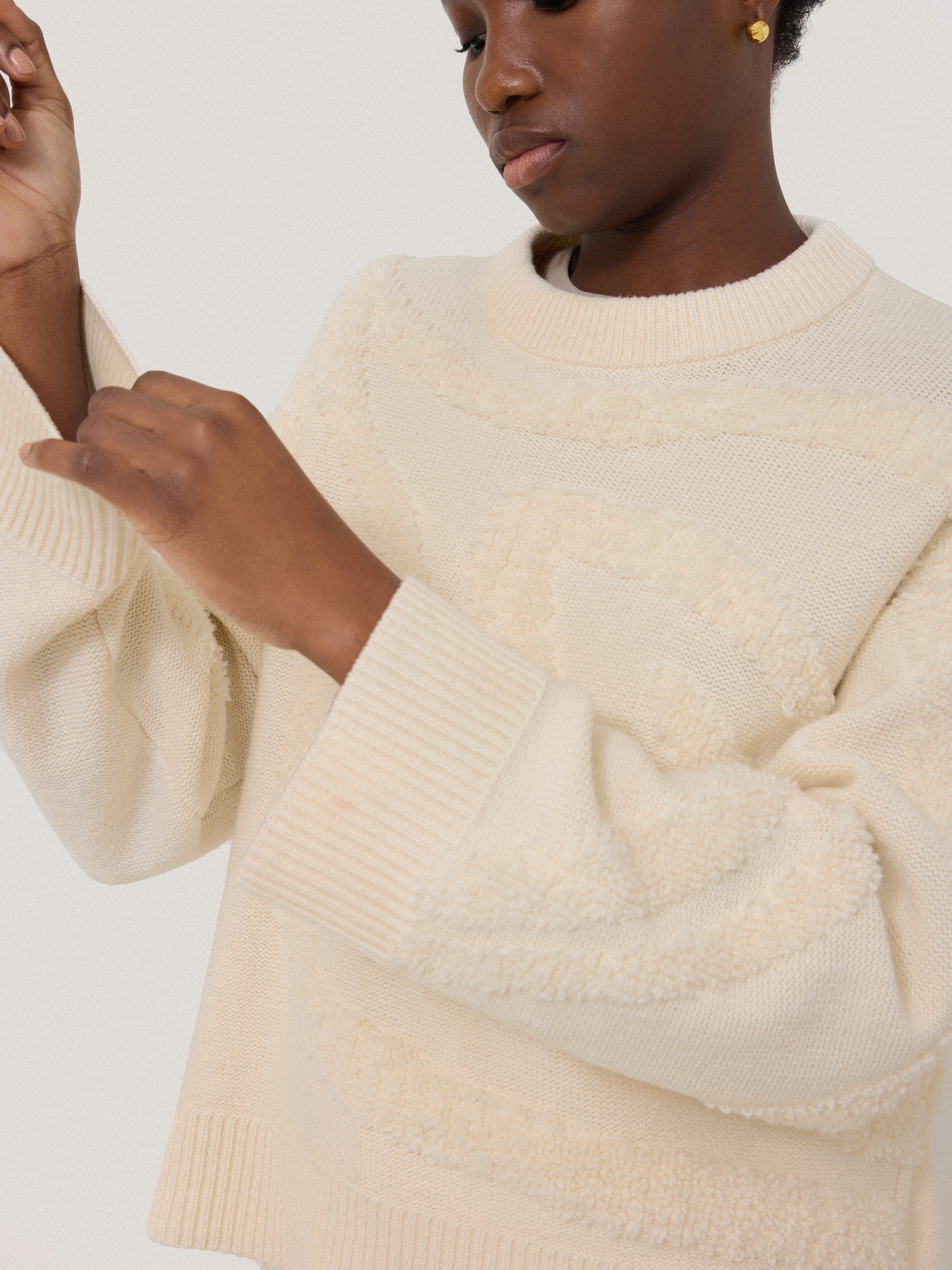 Loop Intarsia Jumper | Cream – Jigsaw