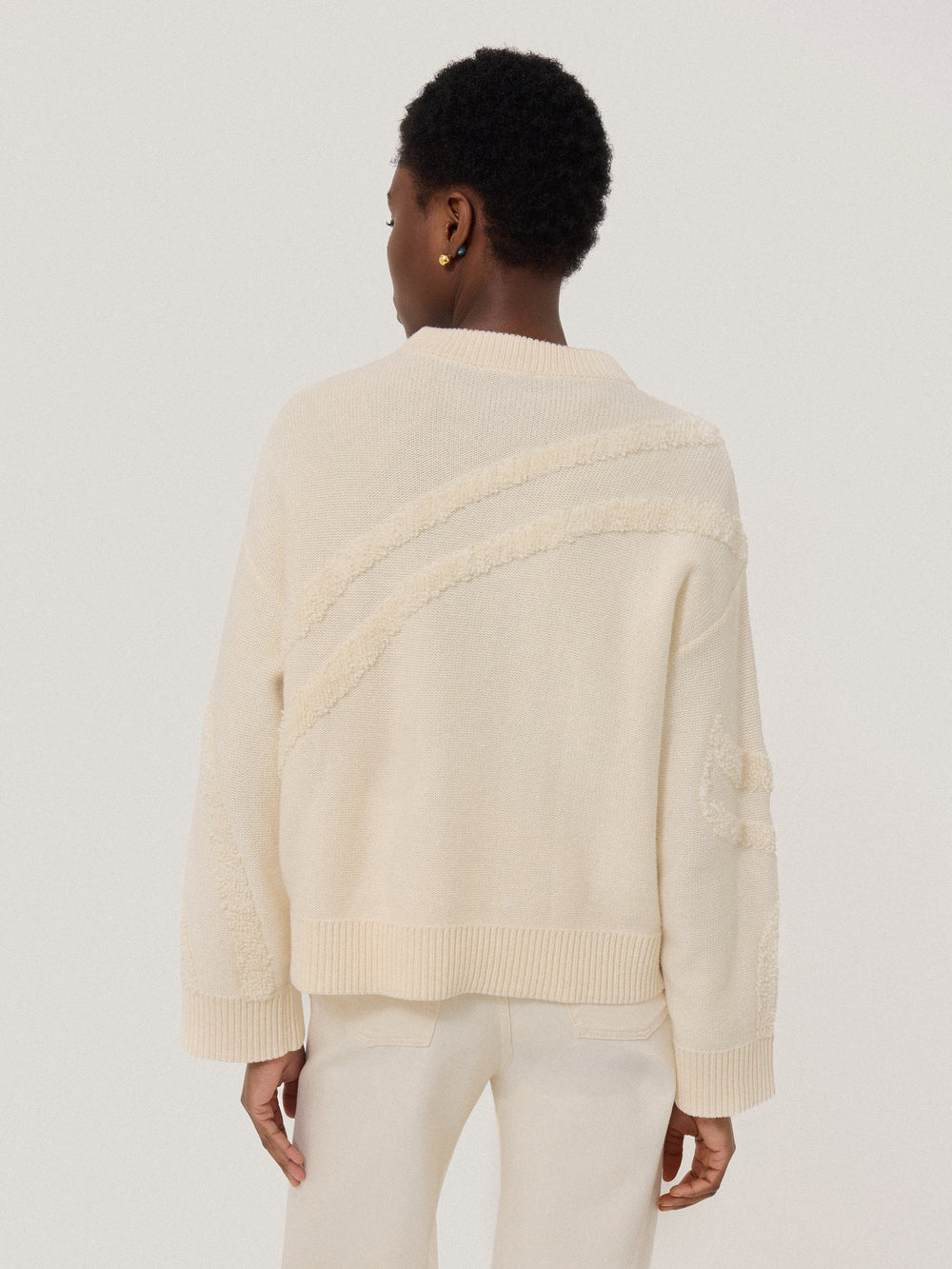 Loop Intarsia Jumper | Cream – Jigsaw