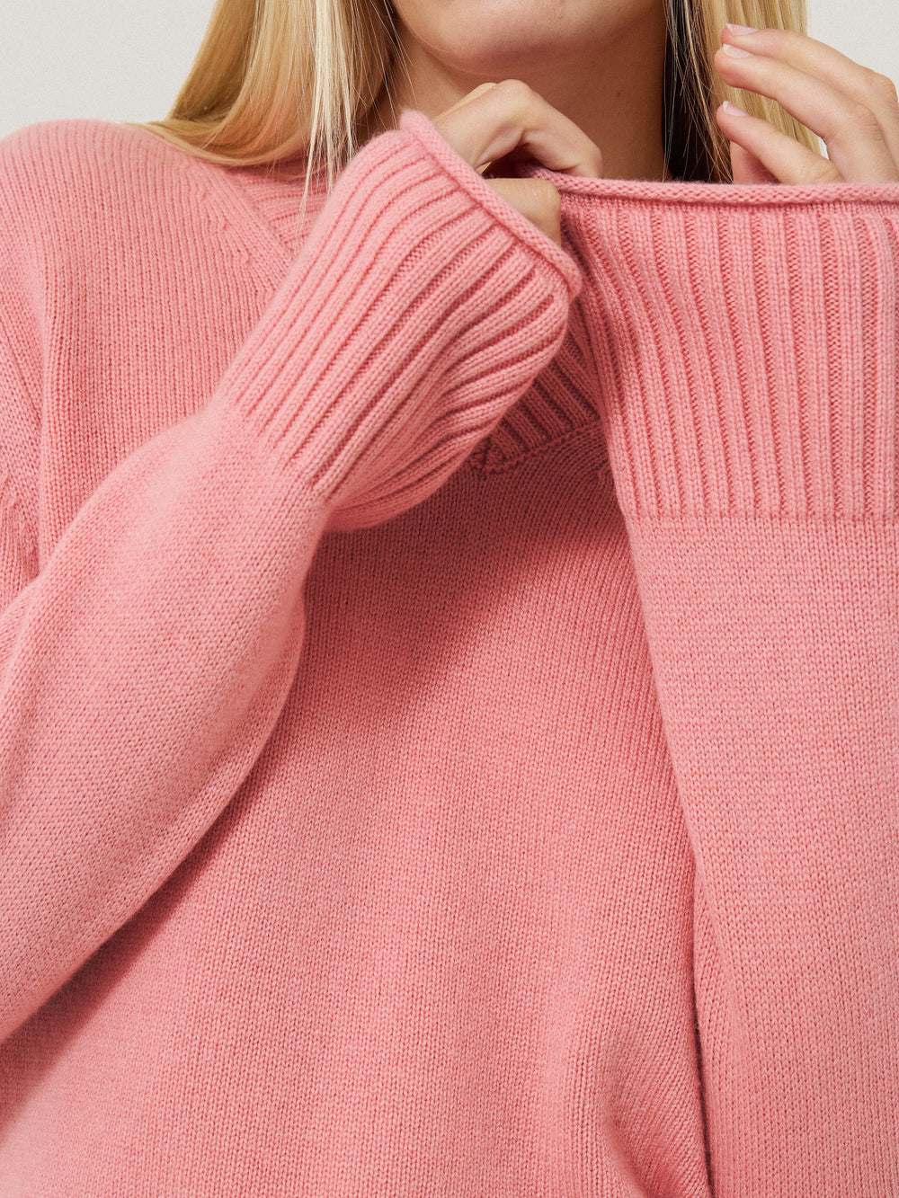 Wool Cashmere Blend V Neck | Pink – Jigsaw
