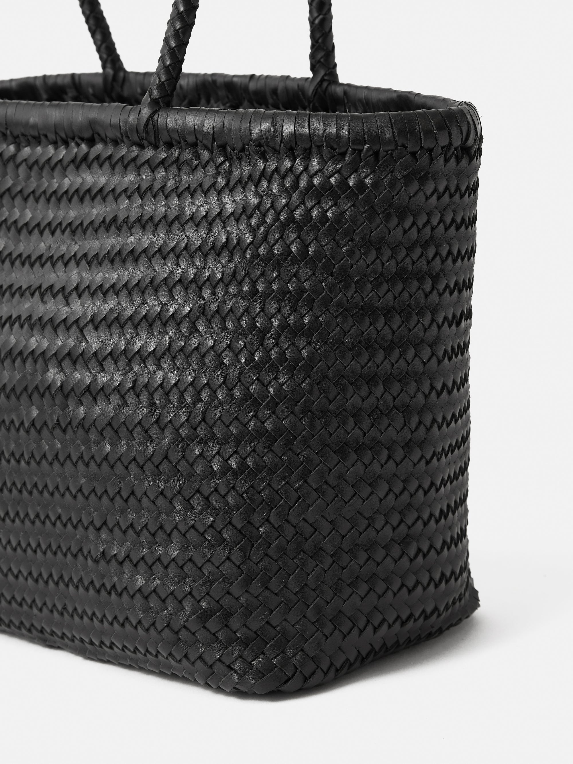 Woven Leather Tote Bag | Black – Jigsaw