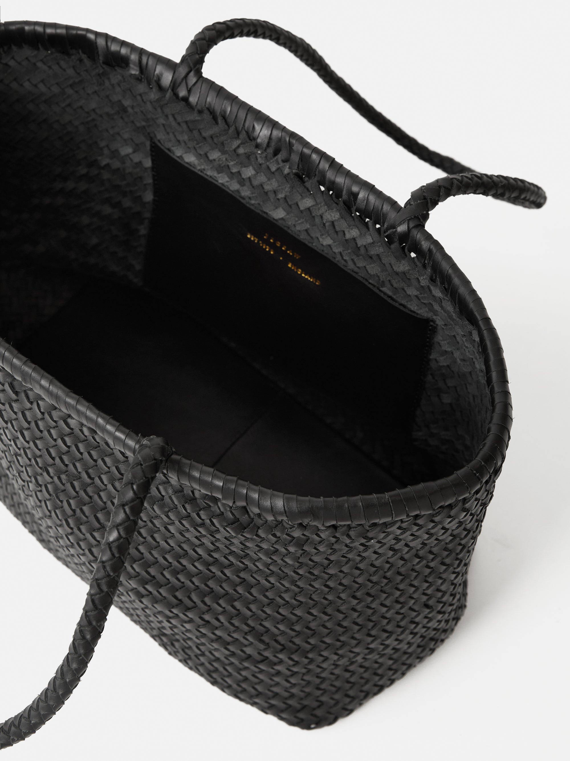 Woven Leather Tote Bag | Black – Jigsaw