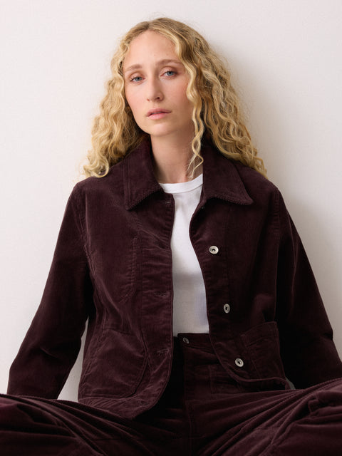 Cord Patch Pocket Jacket | Purple – Jigsaw