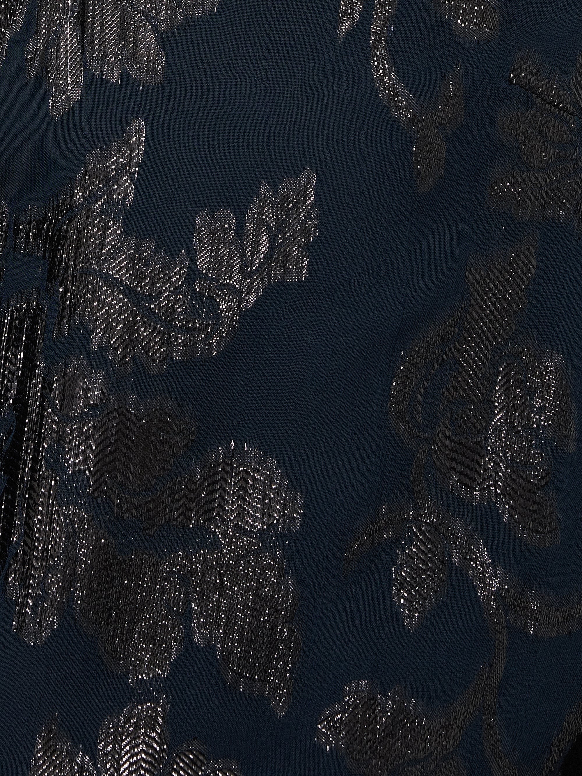 Metallic Jacquard Top | Navy – Jigsaw