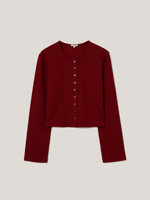 Textured Jersey Cardi Jacket | Red – Jigsaw