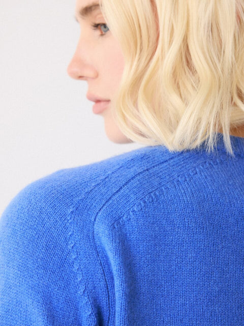 Wool Cashmere Saddle Jumper | Blue – Jigsaw