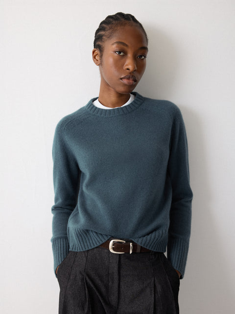 Wool Cashmere Saddle Jumper | Summer Storm – Jigsaw