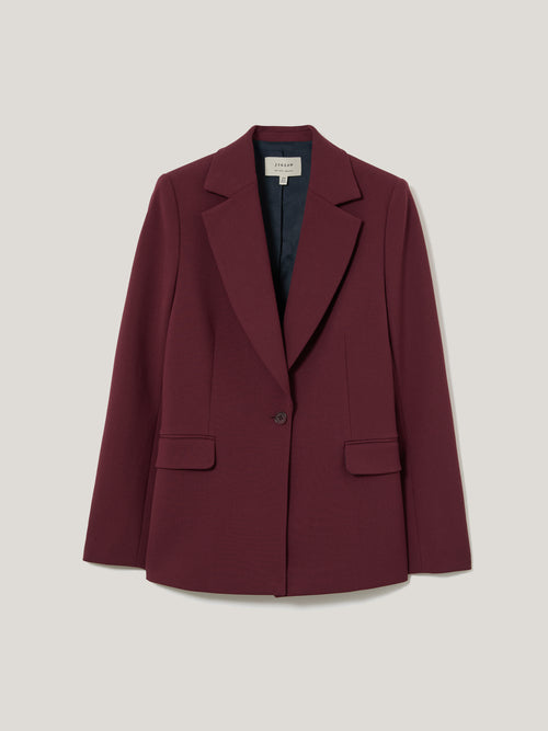 Kenley Compact Blazer | Burgundy – Jigsaw