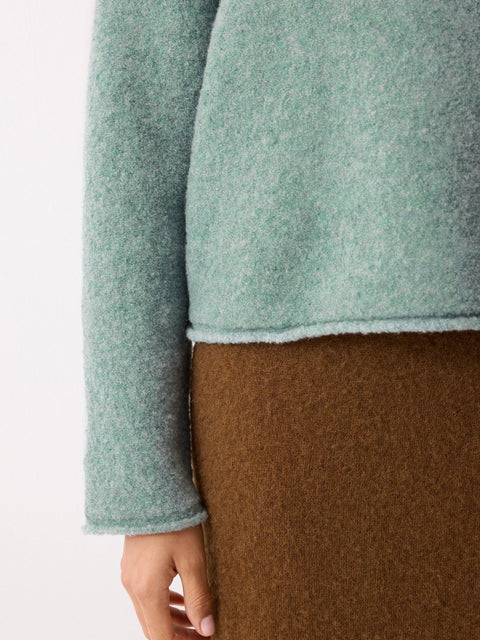 Fleecy Knit Crop Jumper | Blue – Jigsaw