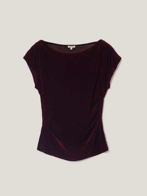Velvet Gathered Top | Purple – Jigsaw