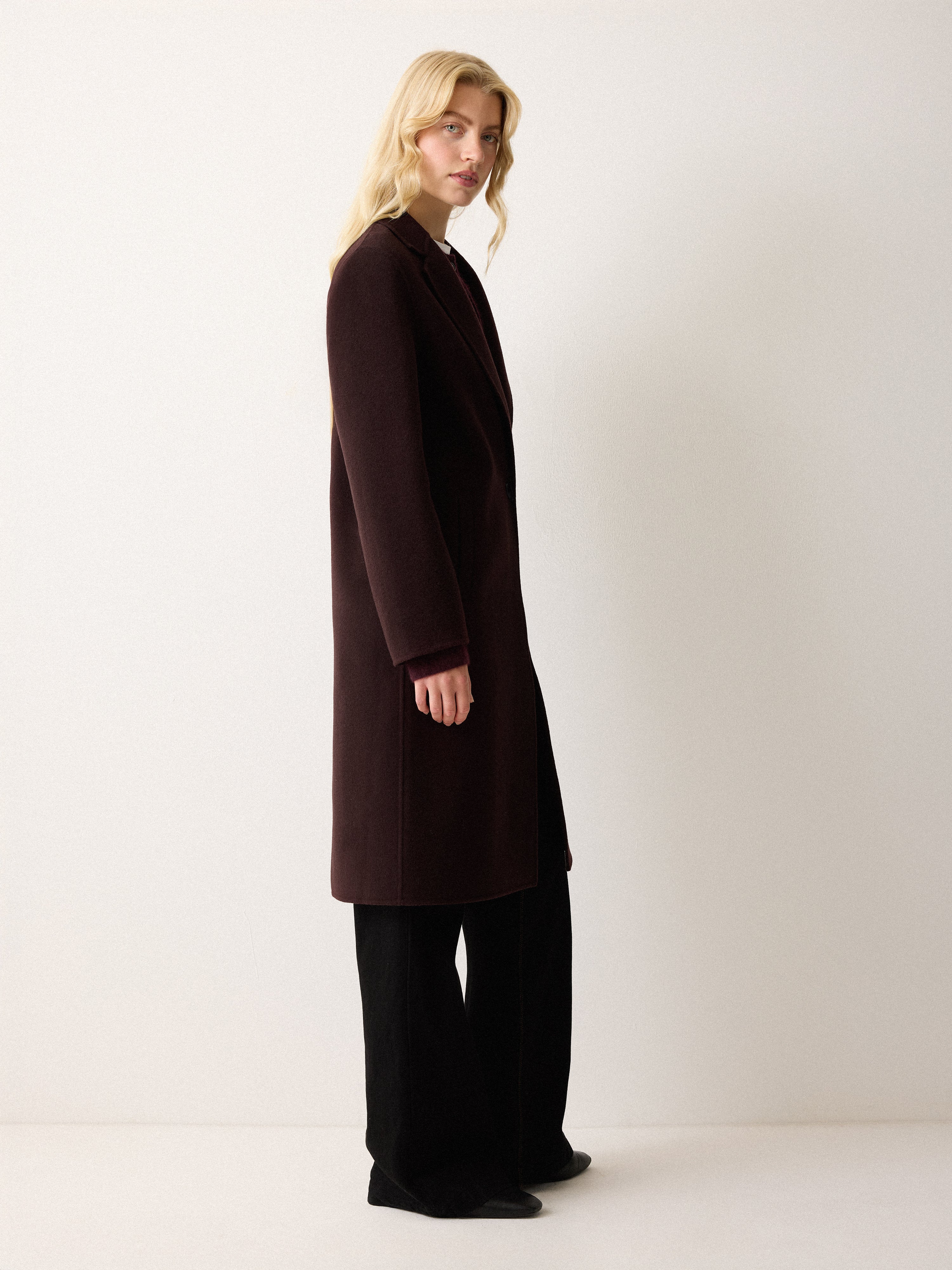 Double Faced Tailored Coat | Brown – Jigsaw