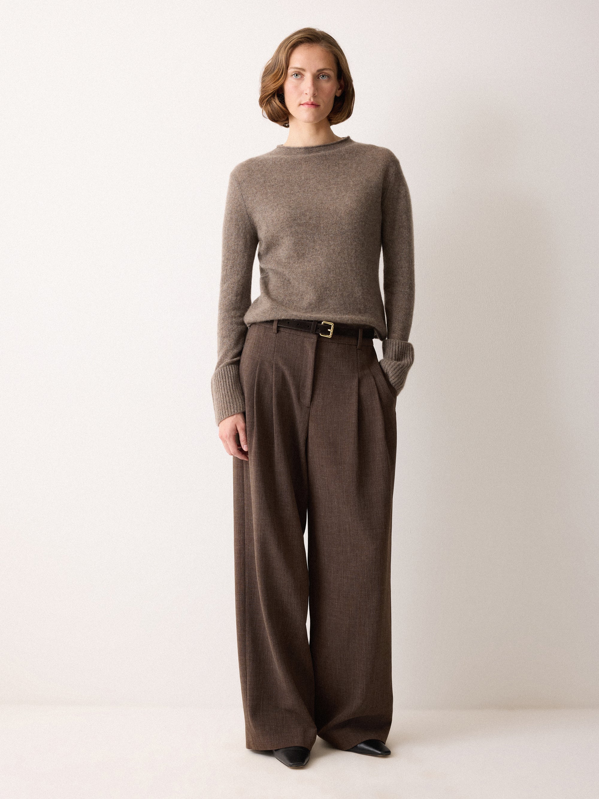 Cloud Cashmere Eldon Jumper | Taupe – Jigsaw