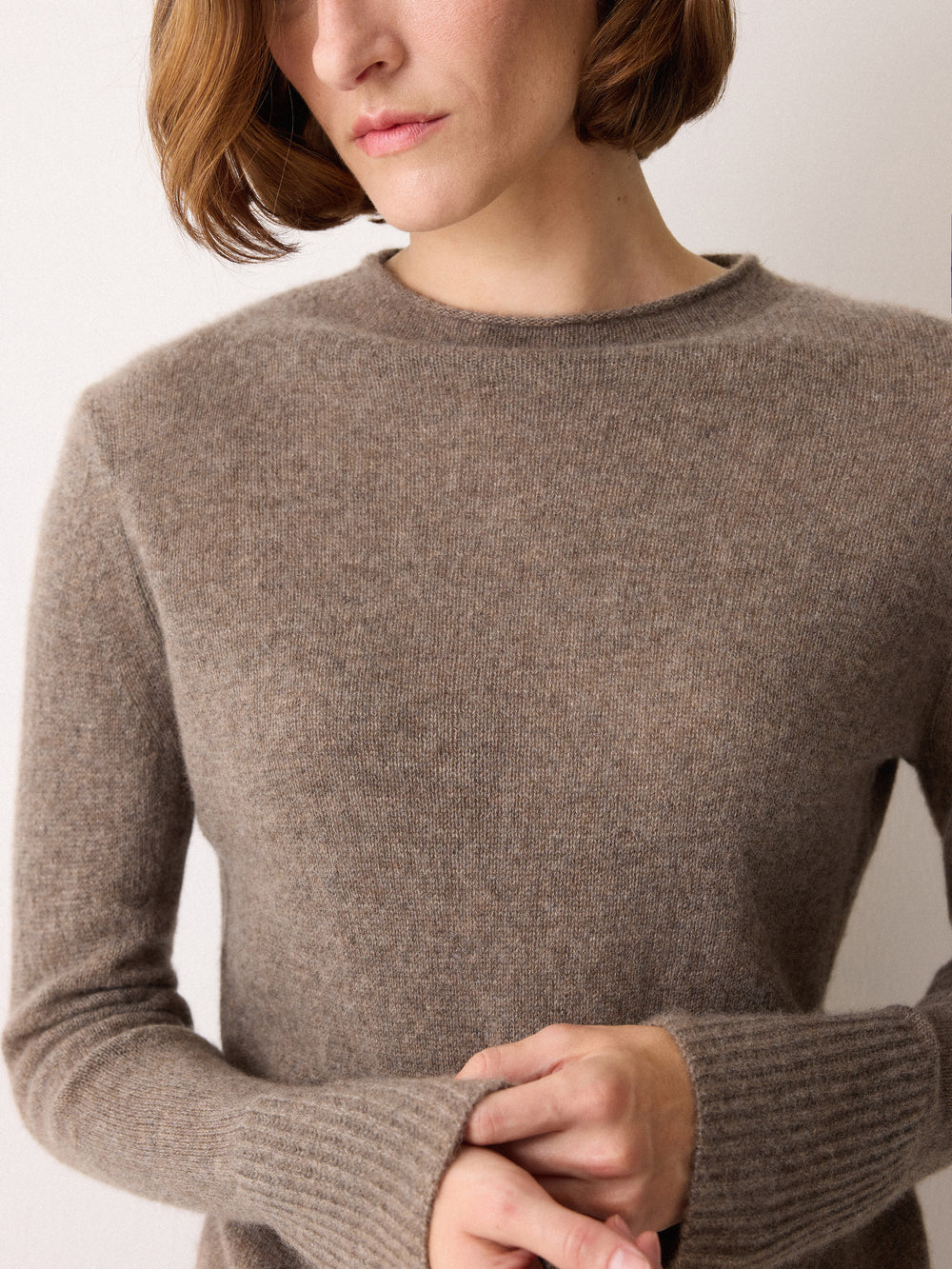 Cloud Cashmere Eldon Jumper | Taupe – Jigsaw
