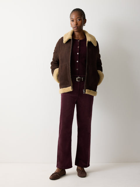 Delmont Velvet Tapered Jean | Purple – Jigsaw