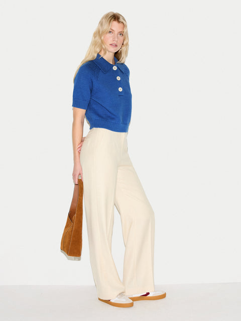 Chunky Cotton Collar Top | Blue – Jigsaw