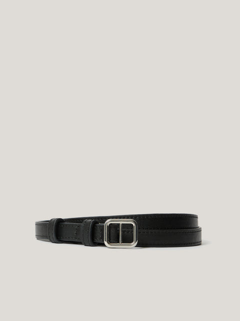 Square Buckle Slim Belt | Black – Jigsaw