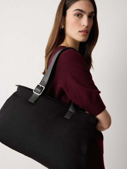 Padded Nylon Tote Bag | Black – Jigsaw