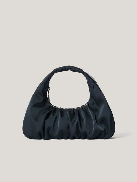 Pleated Satin Tay Bag | Navy – Jigsaw