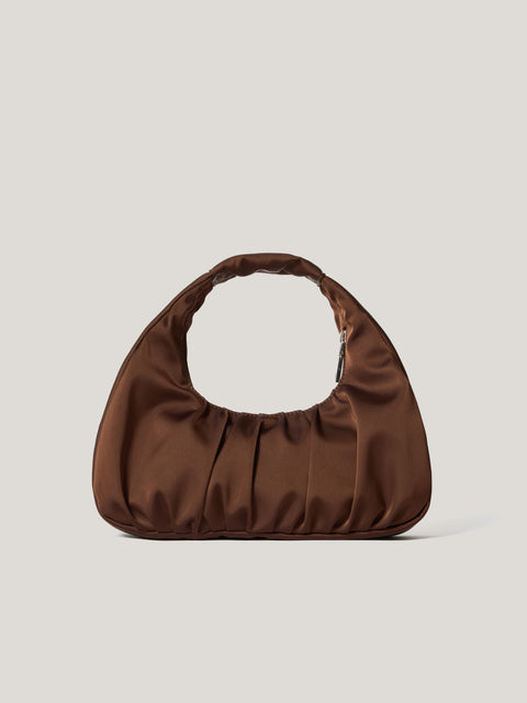 Pleated Satin Tay Bag | Brown – Jigsaw