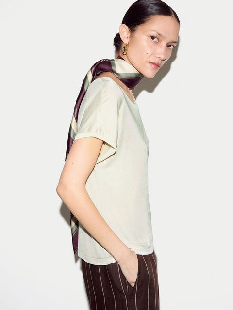 Luxe Slinky Jersey Top | Light Green – Jigsaw
