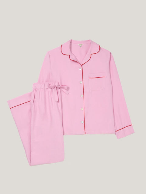 Piped Detail Relaxed Pyjamas | Pink – Jigsaw