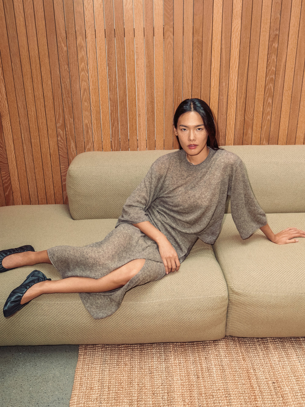 Soft Gauzy Knit Skirt | Taupe – Jigsaw