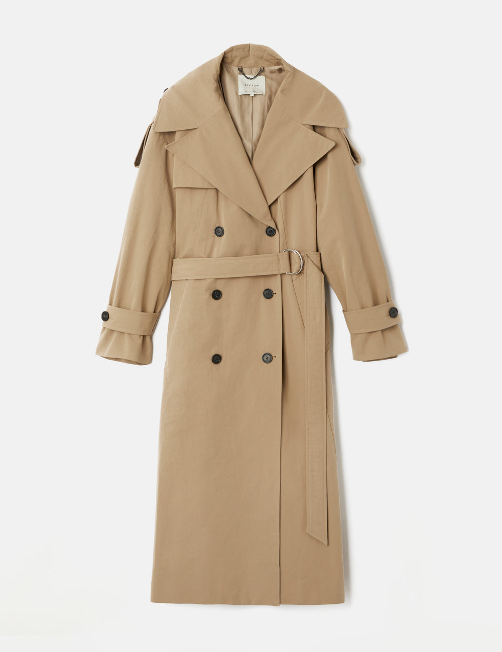 Nelson Cotton Trench Coat | Stone – Jigsaw